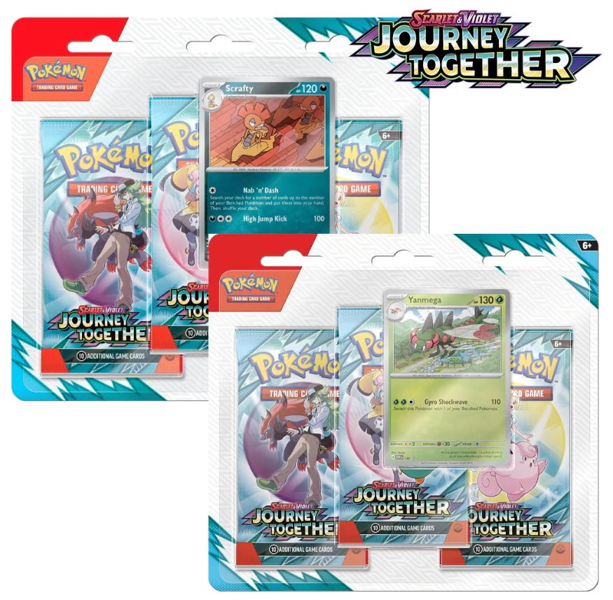 POKEMON TCG SCARLET & VIOLET 09 - JOURNEY TOGETHER 3 BOOSTER BLISTER ...